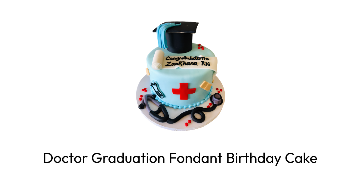 Doctor Graduation Fondant Birthday Cake | Rashmi's Bakery