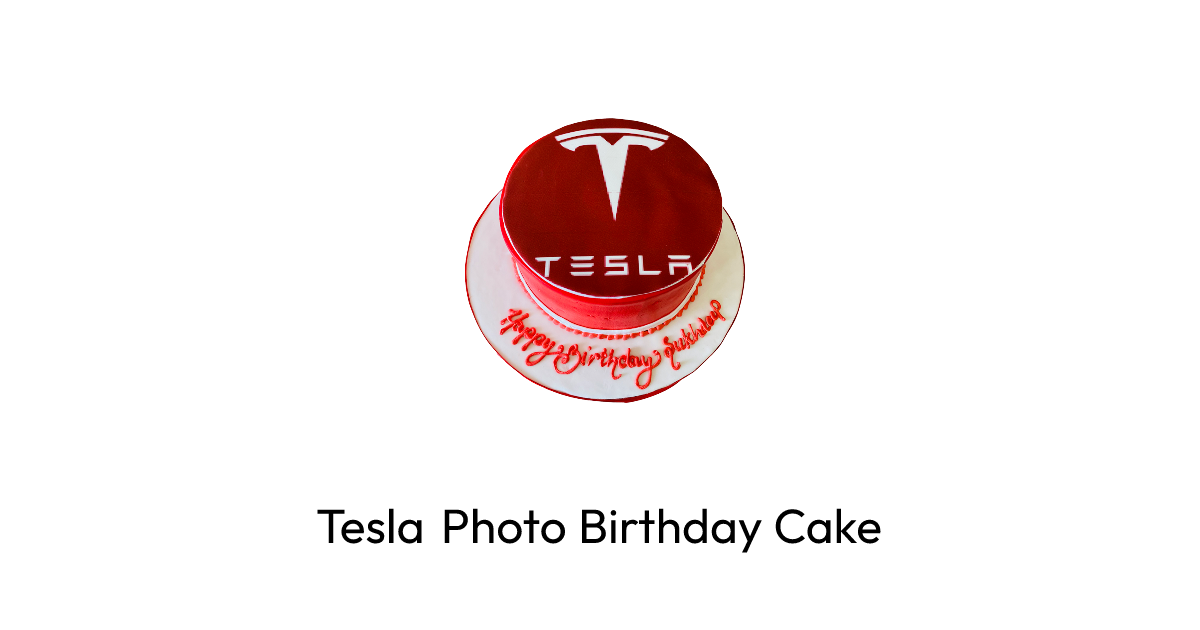 Tesla Photo Birthday Cake | Rashmi's Bakery