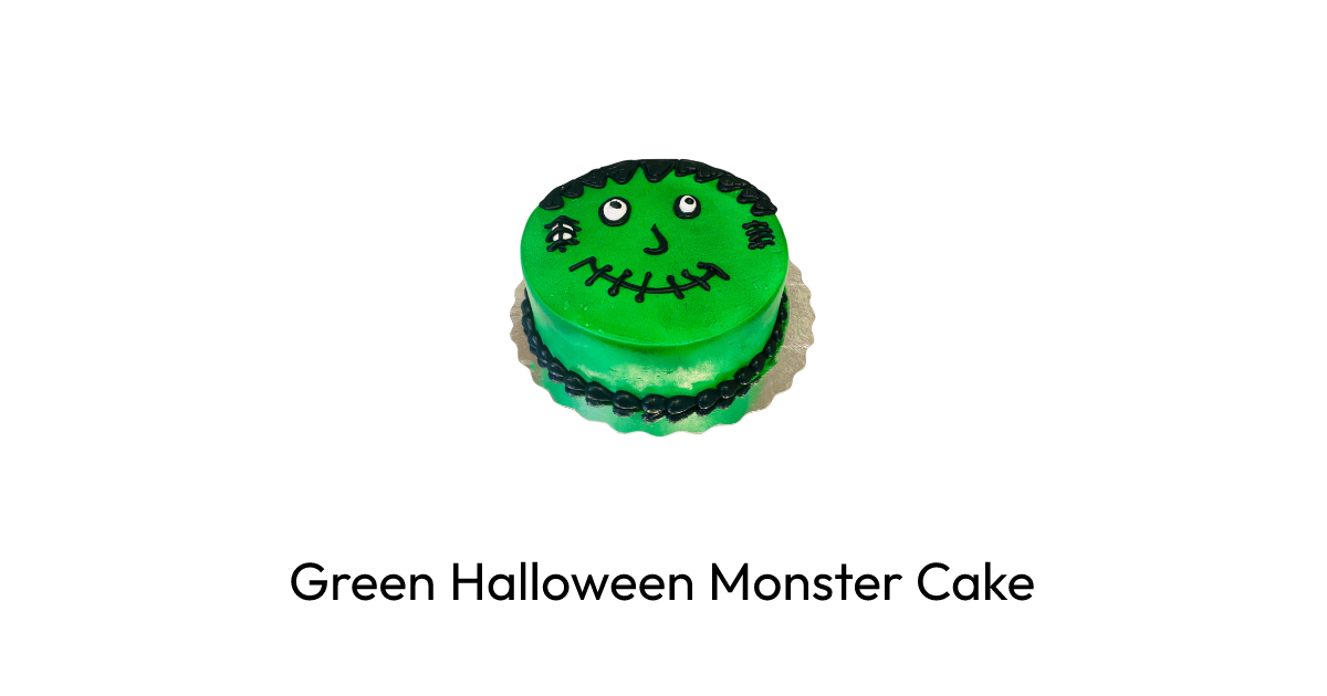 Green Halloween Monster Cake | Rashmi's Bakery