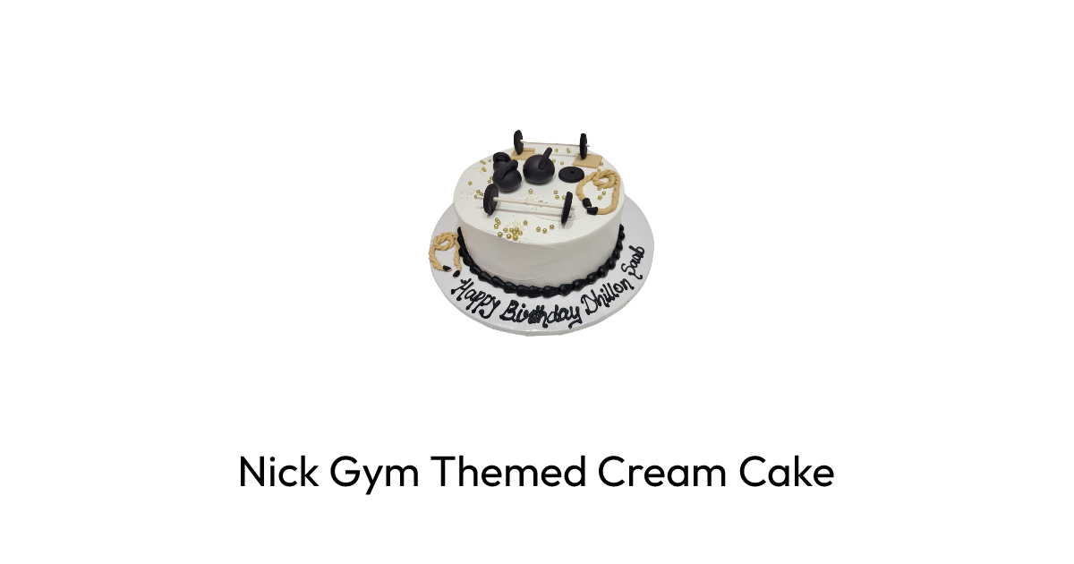 Nick Gym Themed Cream Cake | Rashmi's Bakery
