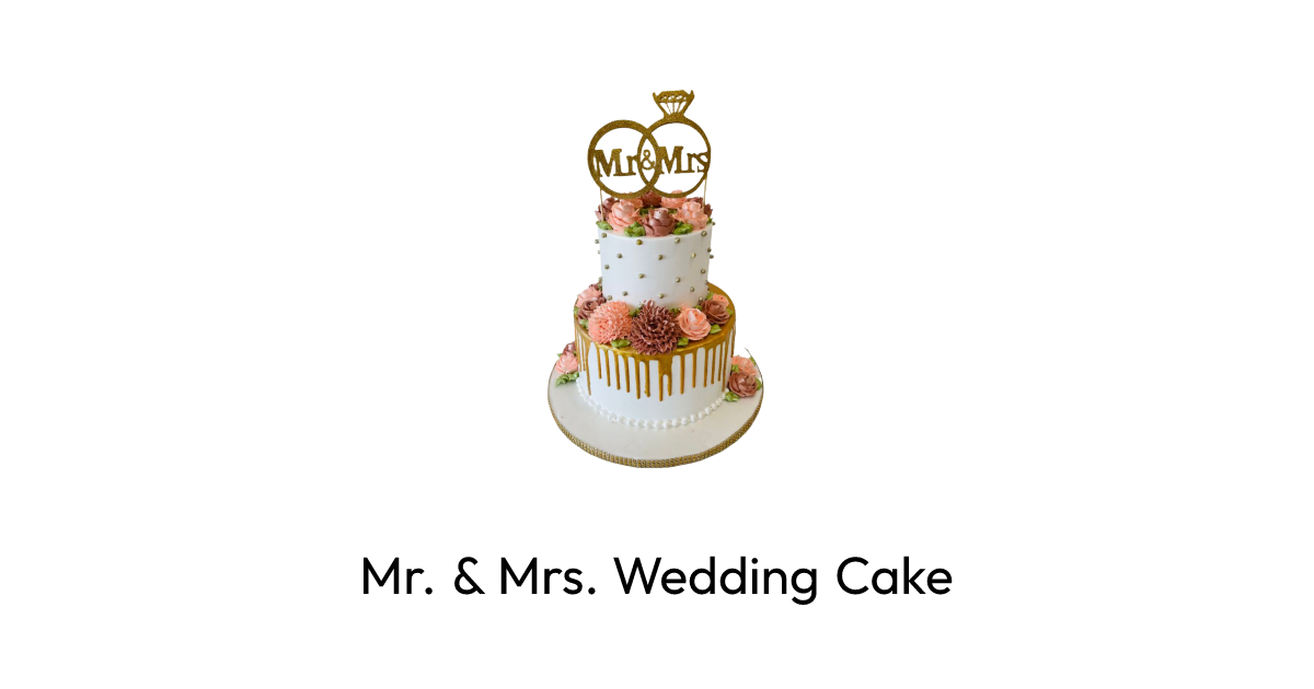 Mr. & Mrs. Wedding Cake | Rashmi's Bakery