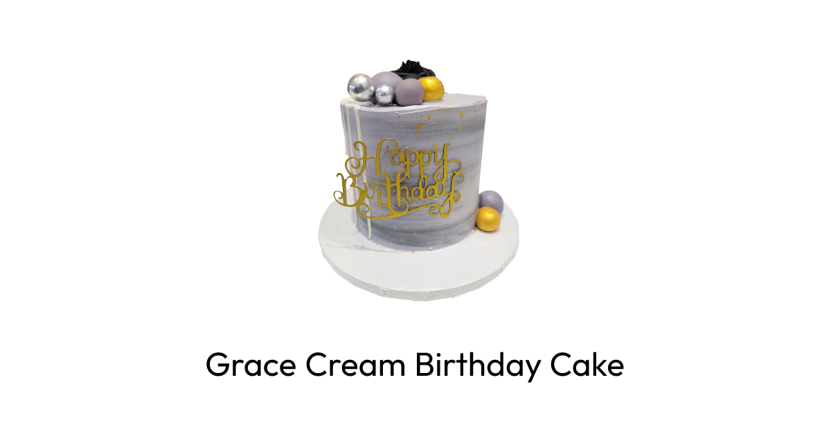 Grace Cream Birthday Cake | Rashmi's Bakery