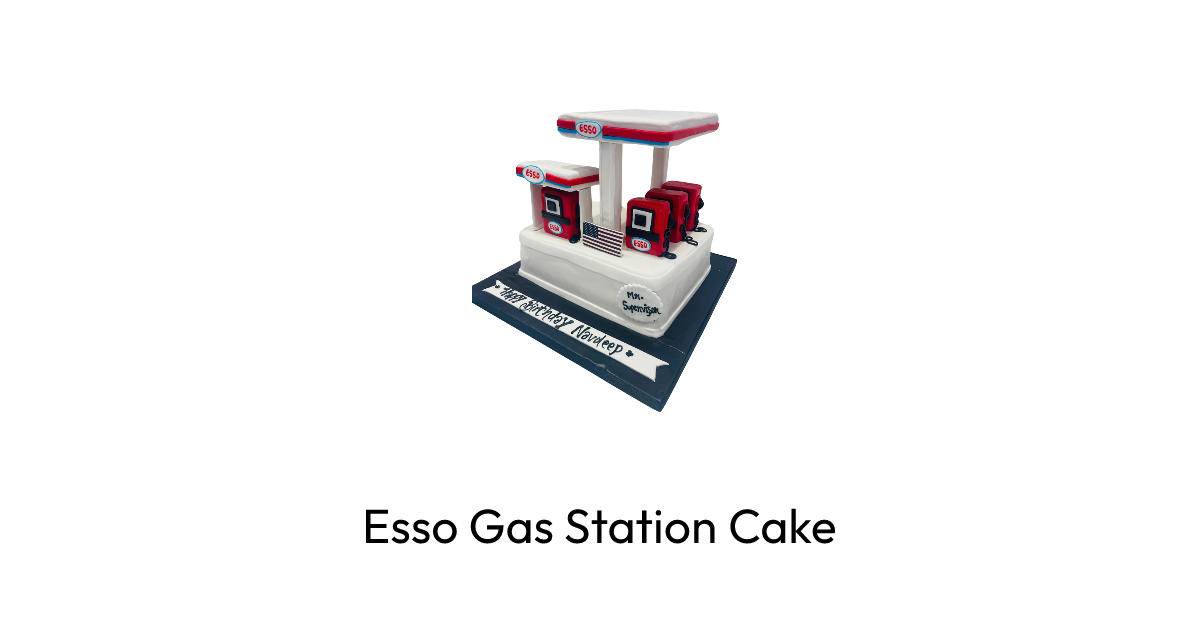 Esso Gas Station Cake | Rashmi's Bakery