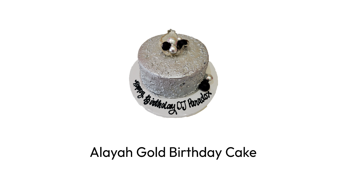 Alayah Gold Birthday Cake | Rashmi's Bakery