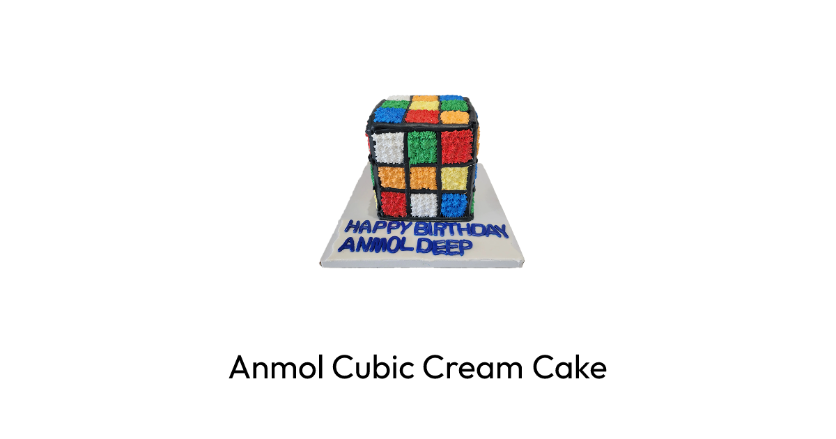 Anmol Cubic Cream Cake | Rashmi's Bakery