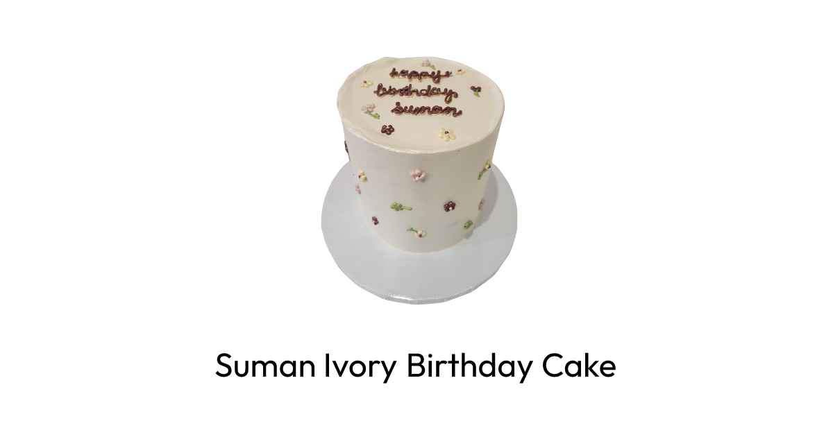 Suman Ivory Birthday Cake | Rashmi's Bakery