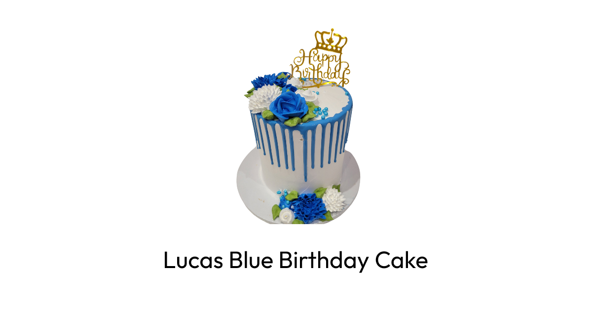 Lucas Blue Birthday Cake | Rashmi's Bakery