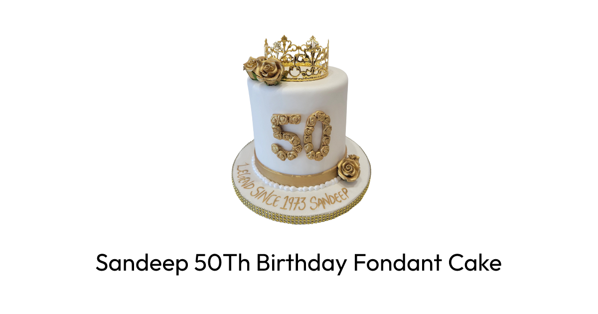 Sandeep 50Th Birthday Fondant Cake | Rashmi's Bakery