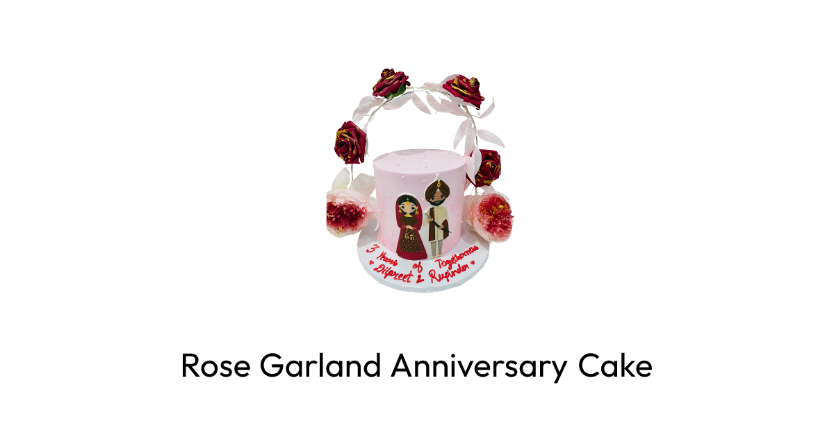 Rose Garland Anniversary Cake | Rashmi's Bakery