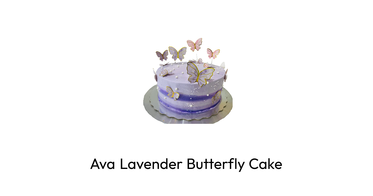 Ava Lavender Butterfly Cake | Rashmi's Bakery