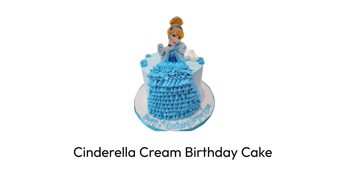Cinderella Cream Birthday Cake | Rashmi's Bakery