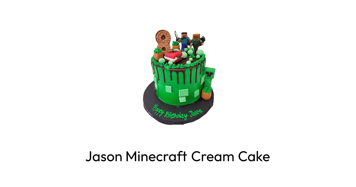 Jason Minecraft Cream Cake | Rashmi's Bakery
