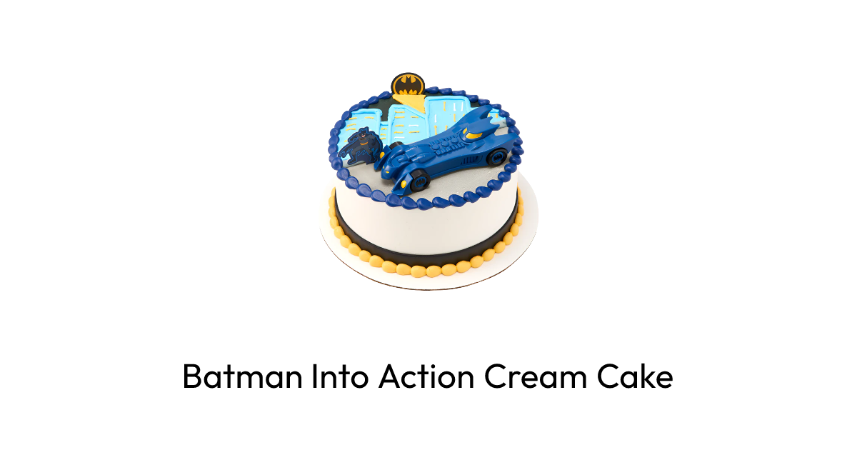 Batman Into Action Cream Cake | Rashmi's Bakery