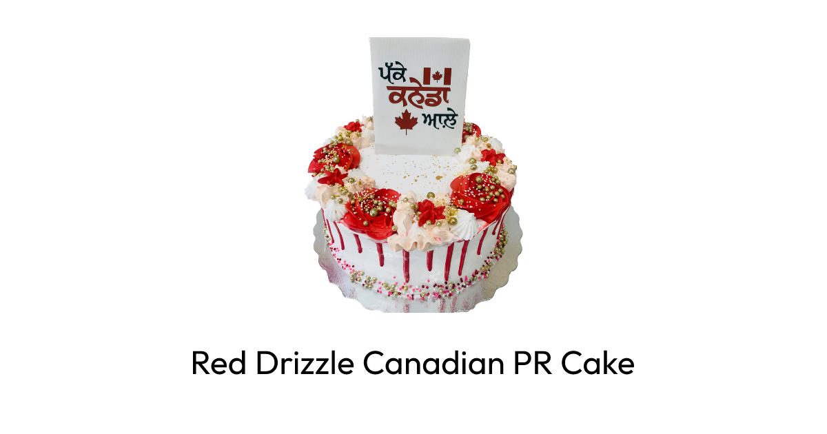 Red Drizzle Canadian PR Cake | Rashmi's Bakery