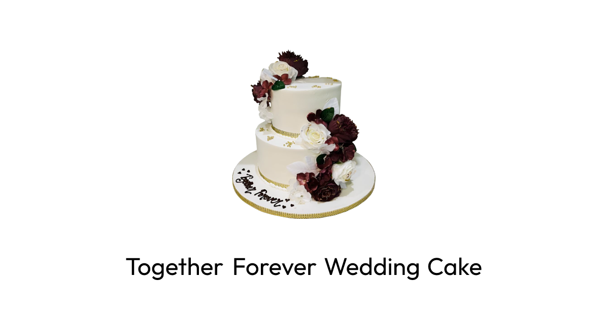 Together Forever Wedding Cake | Rashmi's Bakery