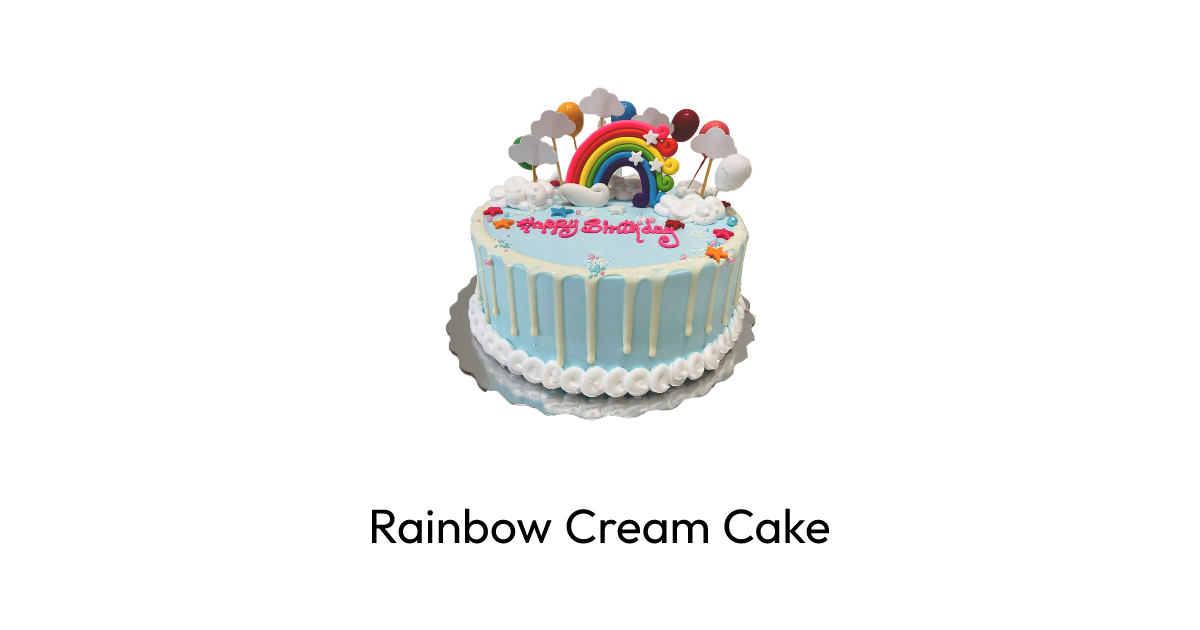 Rainbow Cream Cake | Rashmi's Bakery