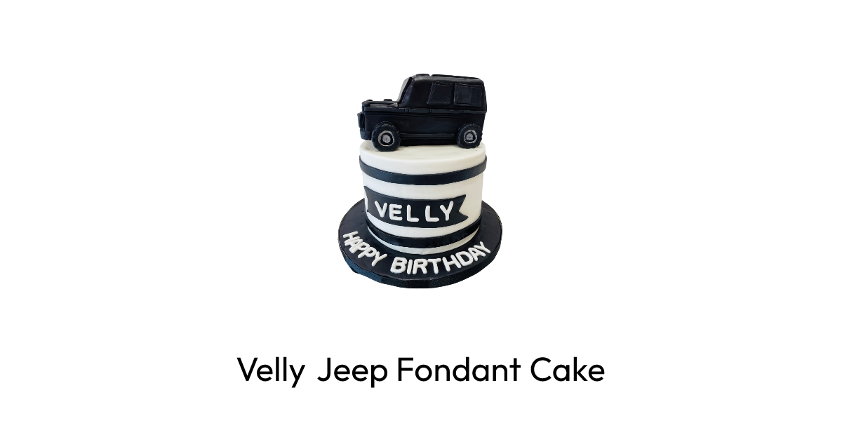 Velly Jeep Fondant Cake | Rashmi's Bakery
