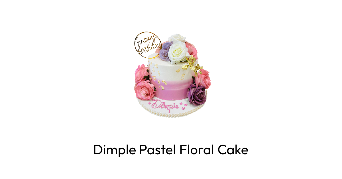 Dimple Pastel Floral Cake | Rashmi's Bakery