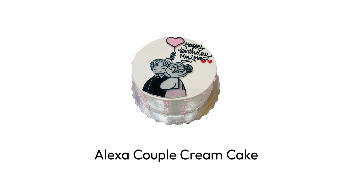 Alexa Couple Cream Cake | Rashmi's Bakery