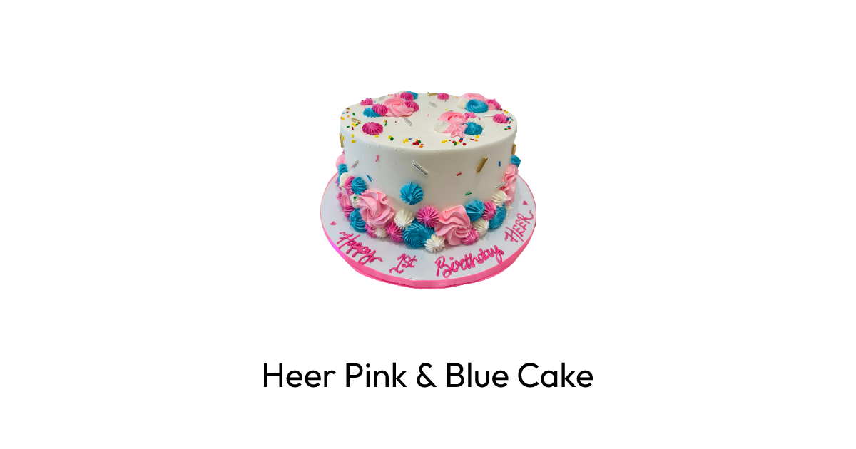 Heer Pink & Blue Cake | Rashmi's Bakery