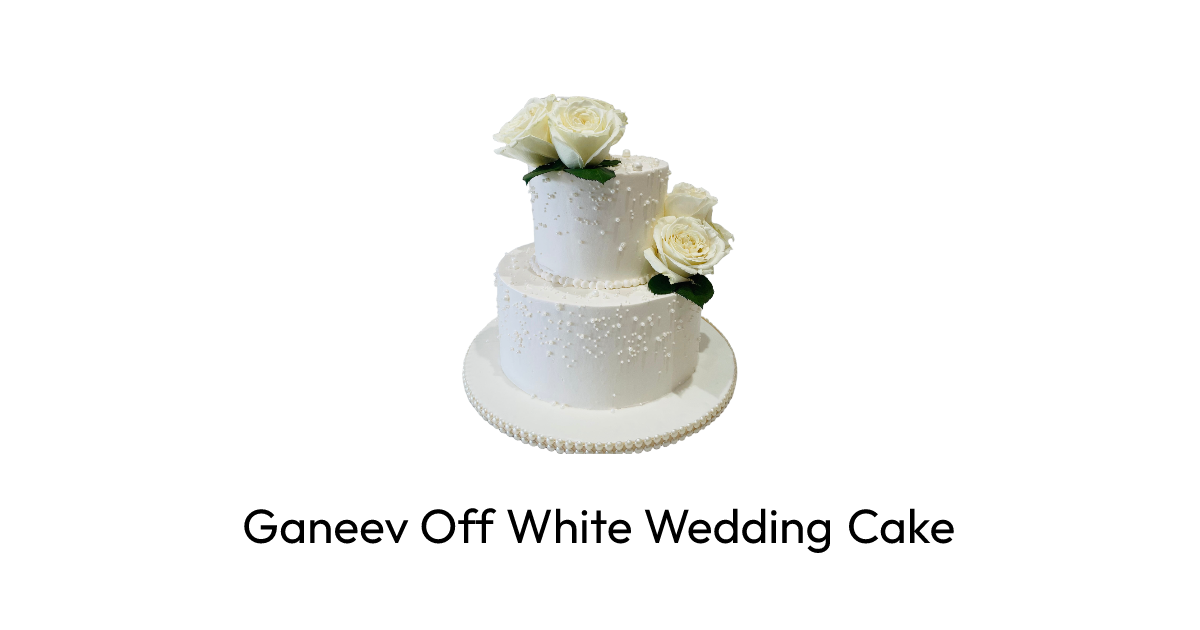 Ganeev Off White Wedding Cake | Rashmi's Bakery