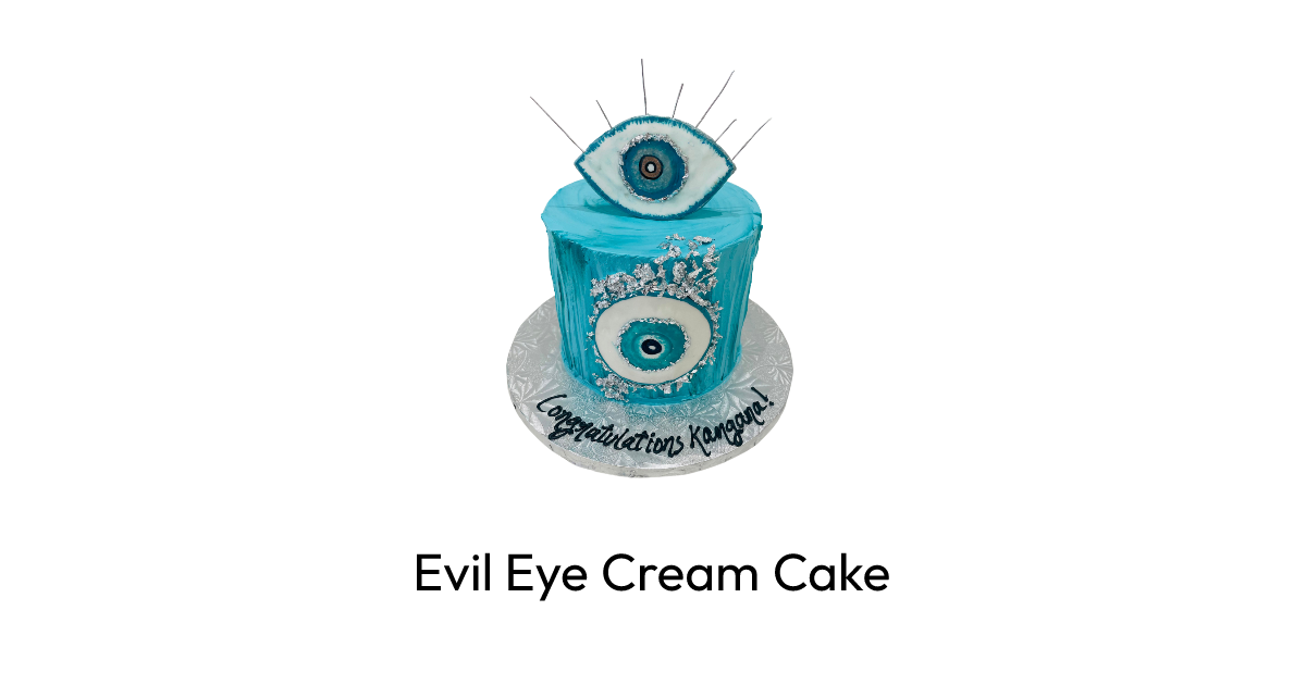 Evil Eye Cream Cake | Rashmi's Bakery