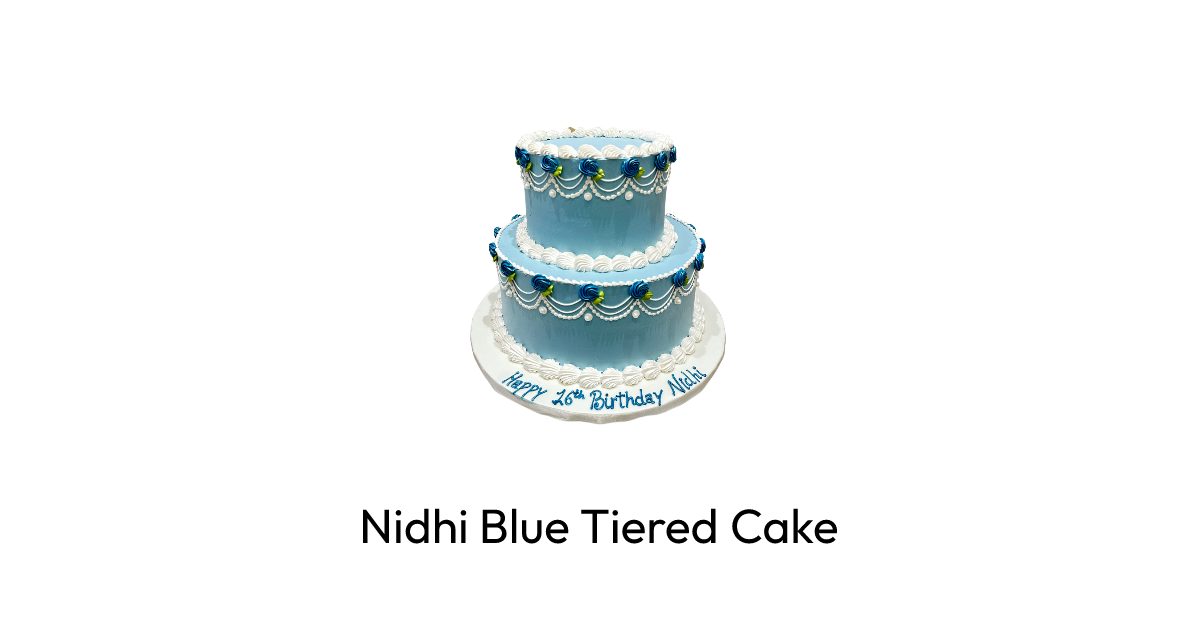 Nidhi Blue Tiered Cake | Rashmi's Bakery