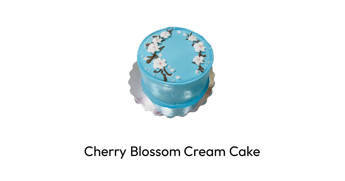Cherry Blossom Cream Cake | Rashmi's Bakery