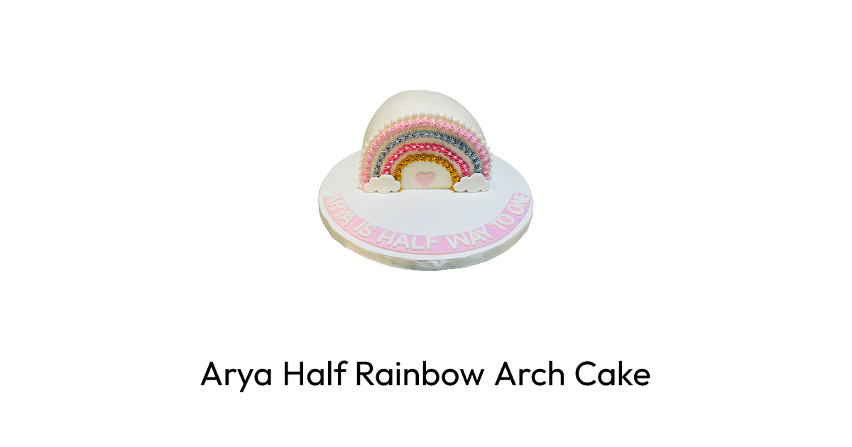 Arya Half Rainbow Arch Cake | Rashmi's Bakery