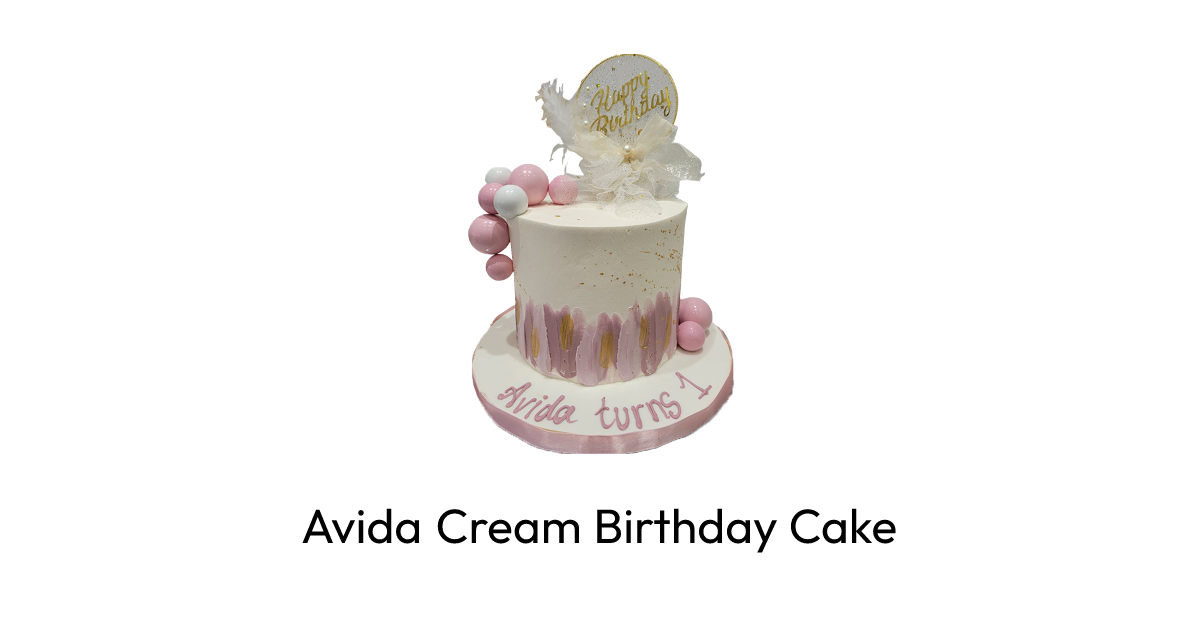 Avida Cream Birthday Cake | Rashmi's Bakery