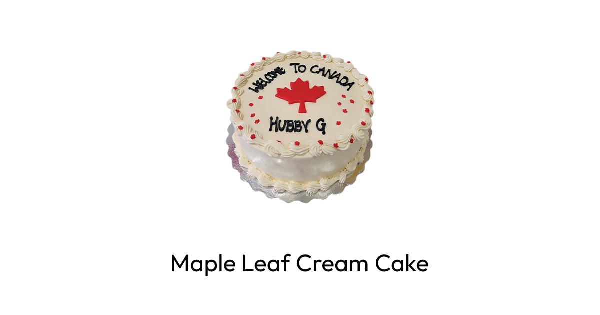 Maple Leaf Cream Cake | Rashmi's Bakery