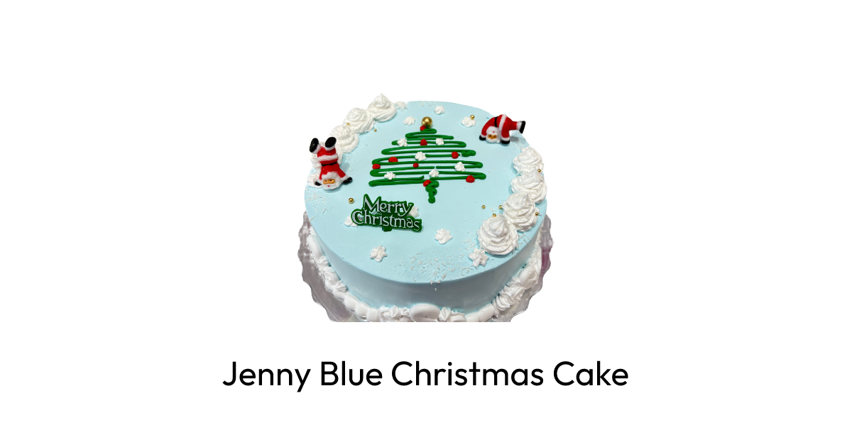 Jenny Blue Christmas Cake | Rashmi's Bakery