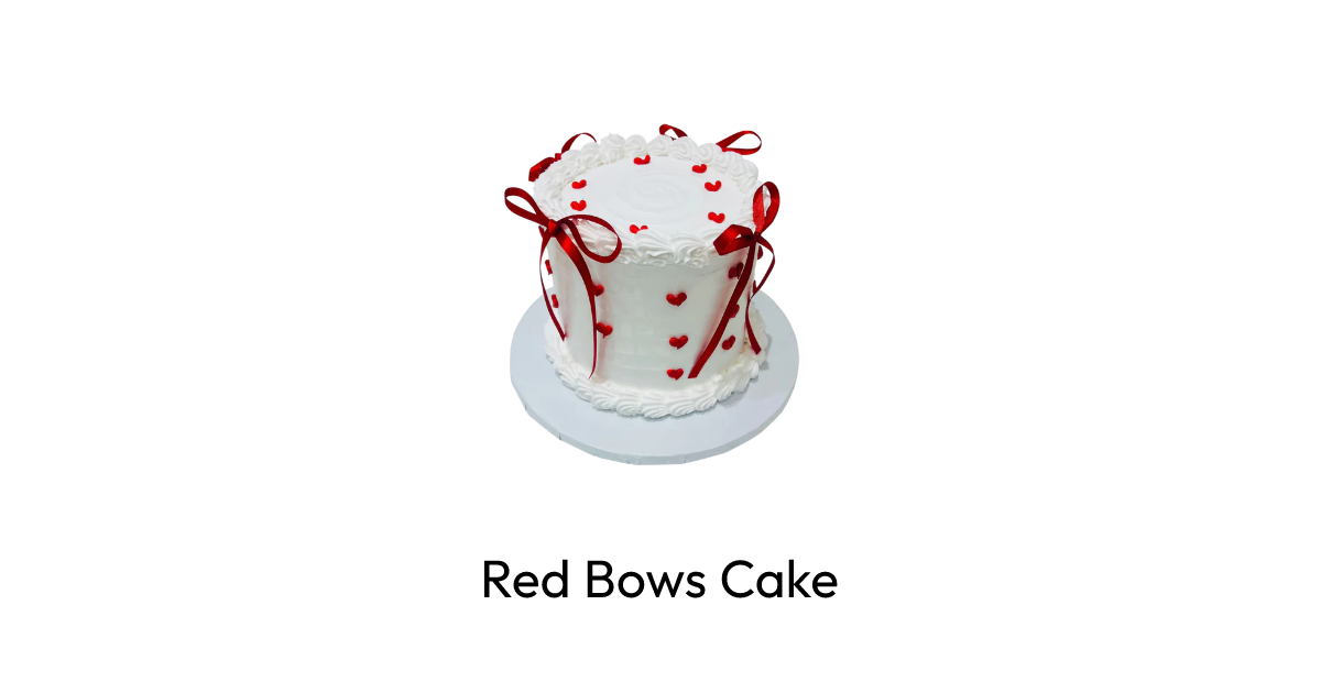 Red Bows Cake | Rashmi's Bakery