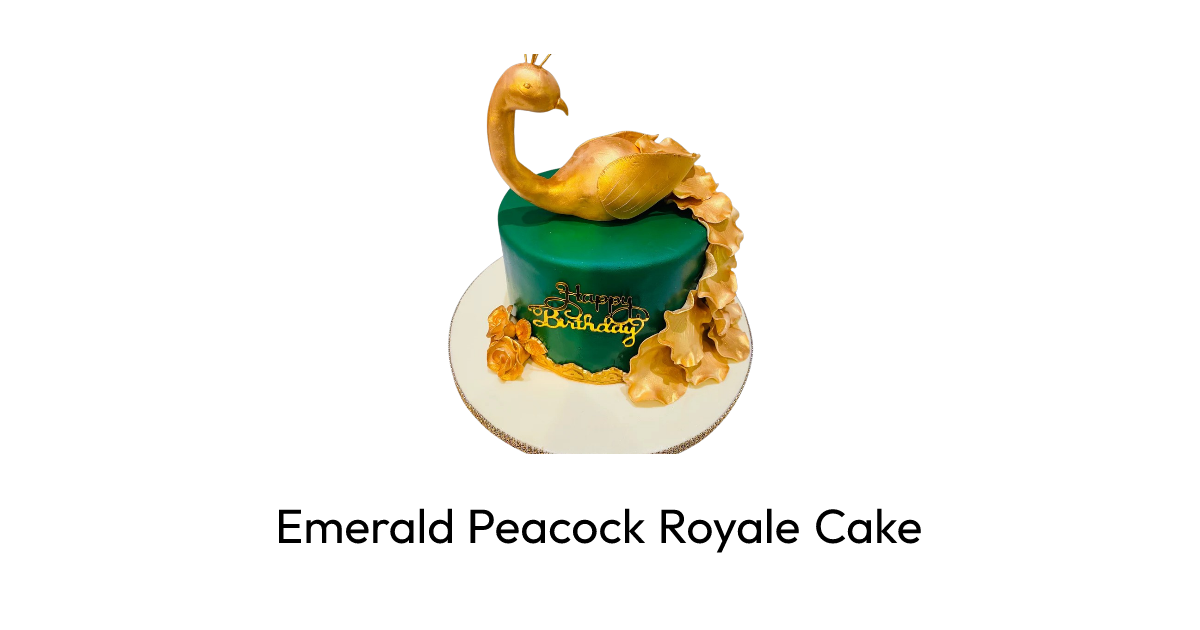 Emerald Peacock Royale Cake | Rashmi's Bakery