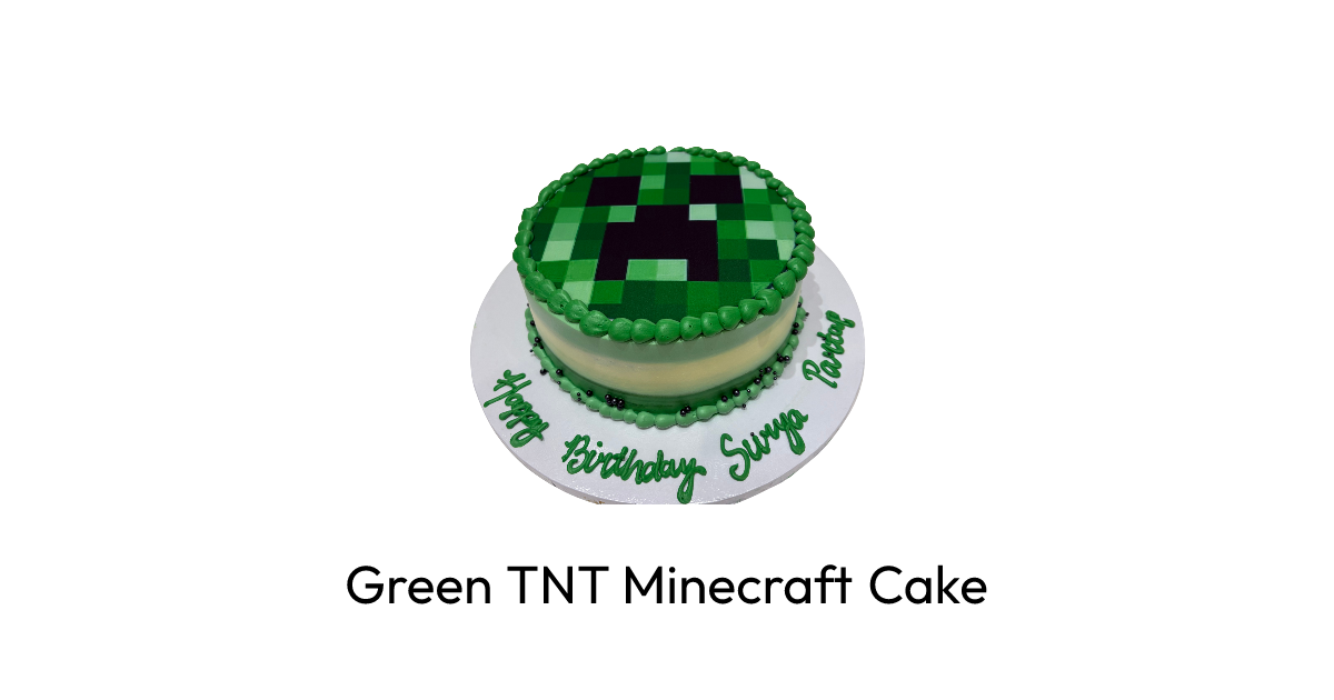 Green TNT Minecraft Cake | Rashmi's Bakery