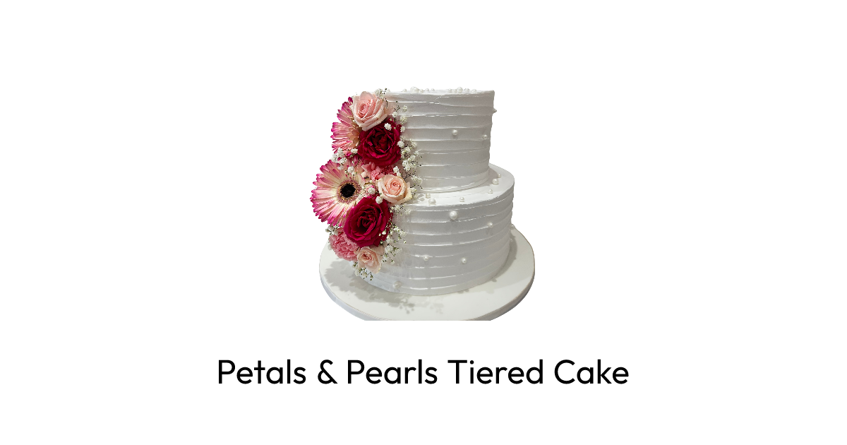 Petals & Pearls Tiered Cake | Rashmi's Bakery
